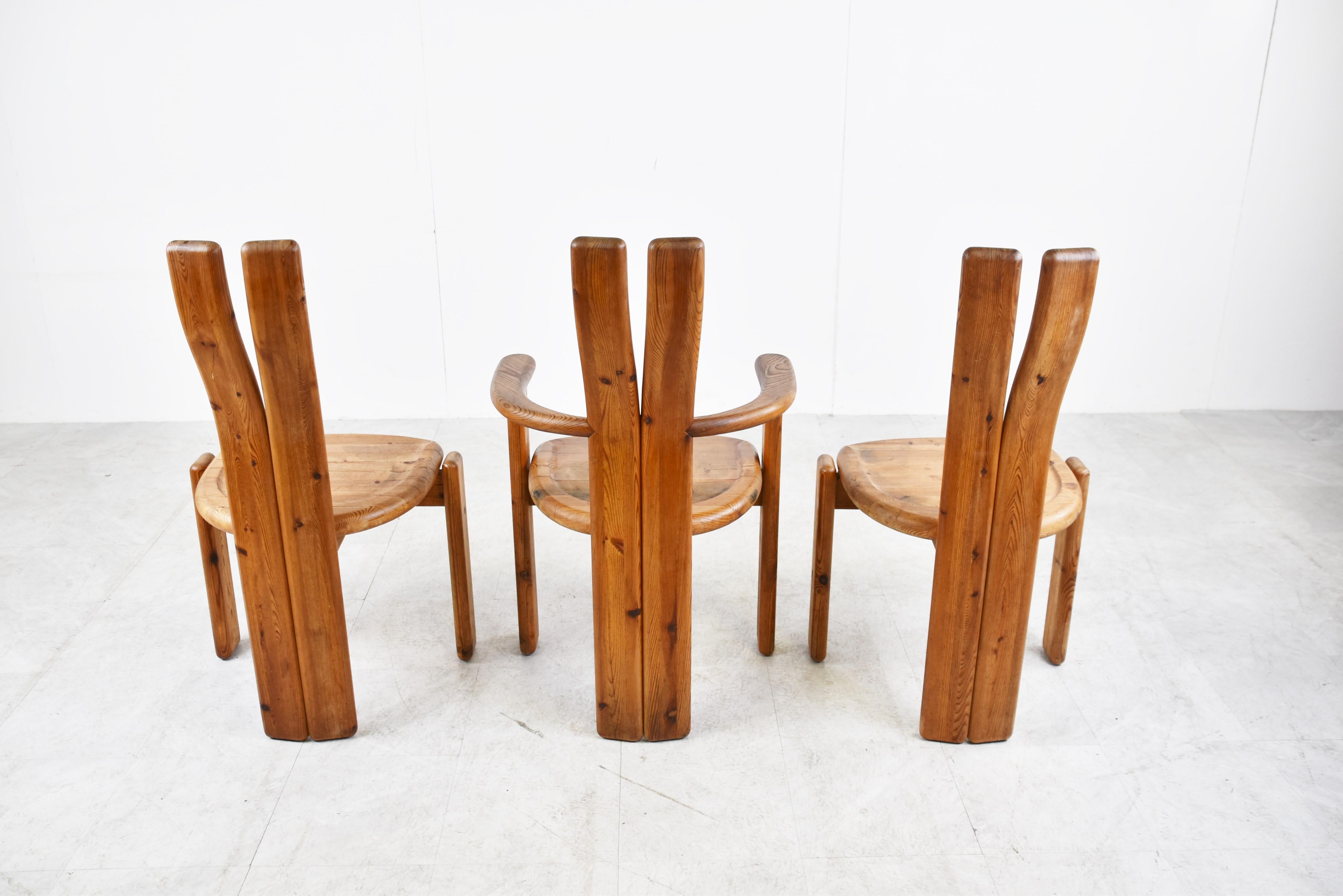 Set of 5 Brutalist dining chairs by Vamdrup Stolefabrik, 1960s at 1stDibs