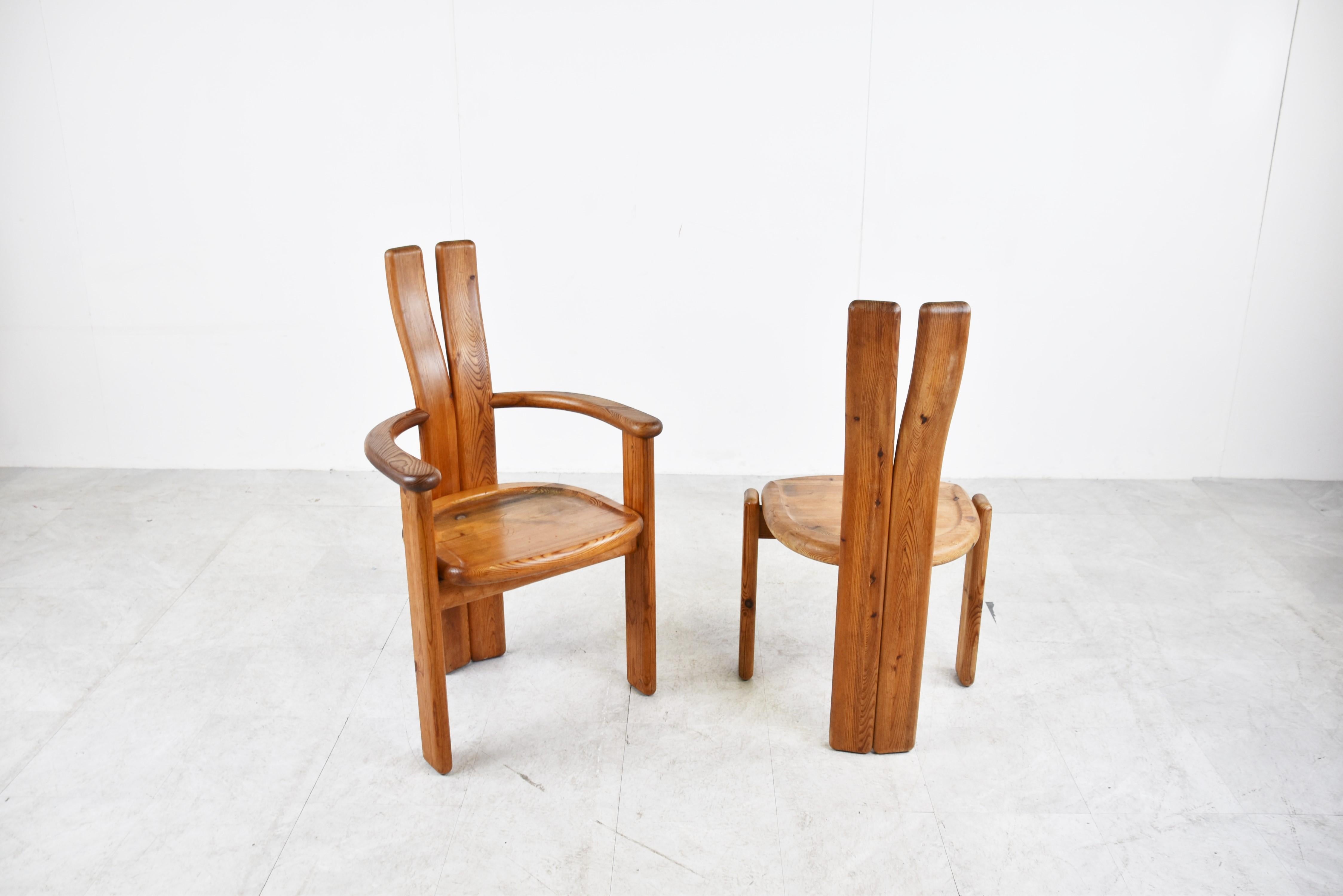 Set of 5 Brutalist dining chairs by Vamdrup Stolefabrik, 1960s at 1stDibs