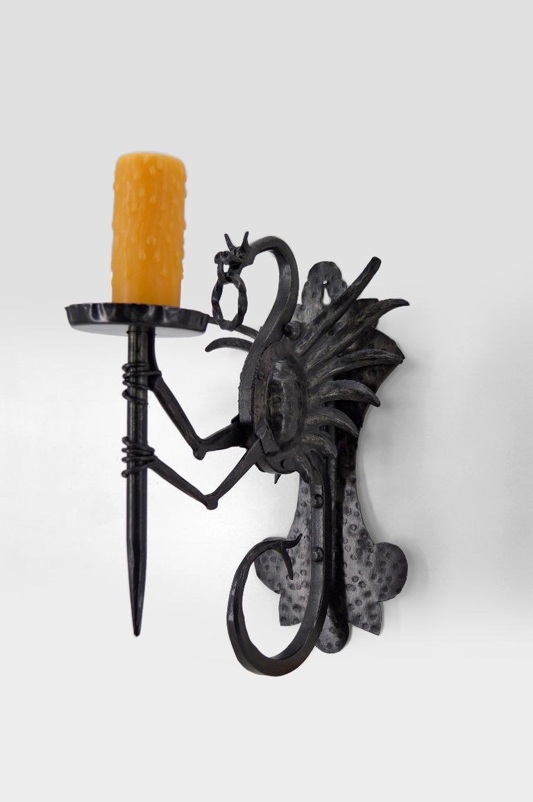 Set of 5 Dragons Wall Sconces, Italy, circa 1900 For Sale at 1stDibs