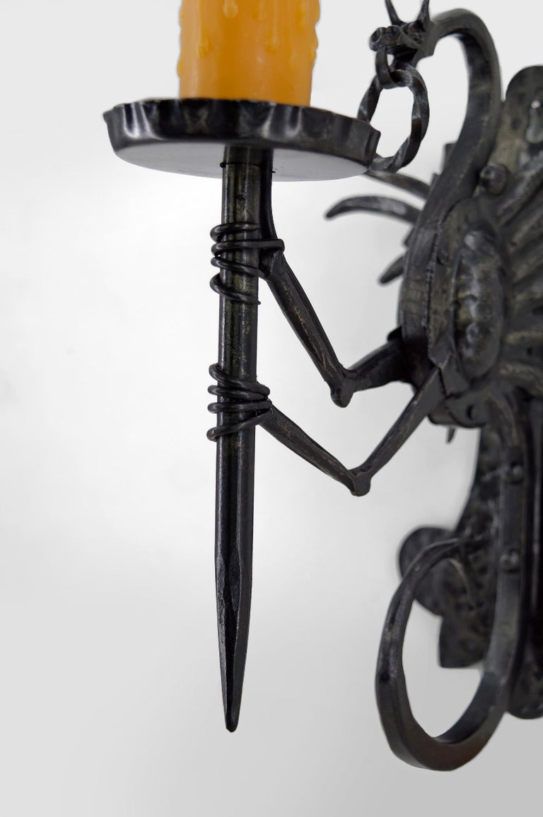 Set of 5 Dragons Wall Sconces, Italy, circa 1900 For Sale at 1stDibs