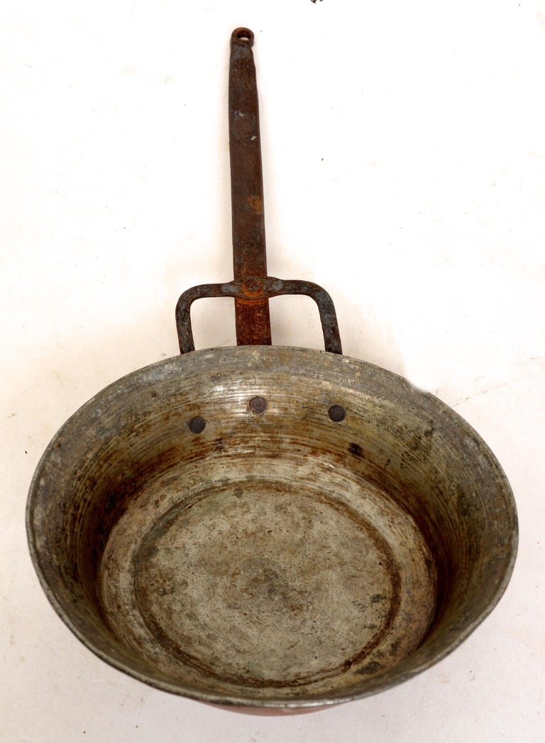 Set of 5 Early Copper Pans, in Original Condition, Great Patina, 18th ...