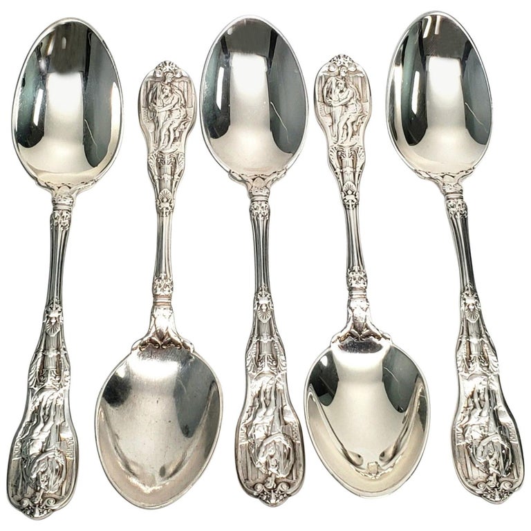 Set of 5 Gorham Mythologique Sterling Silver Teaspoons Multi Monos at ...