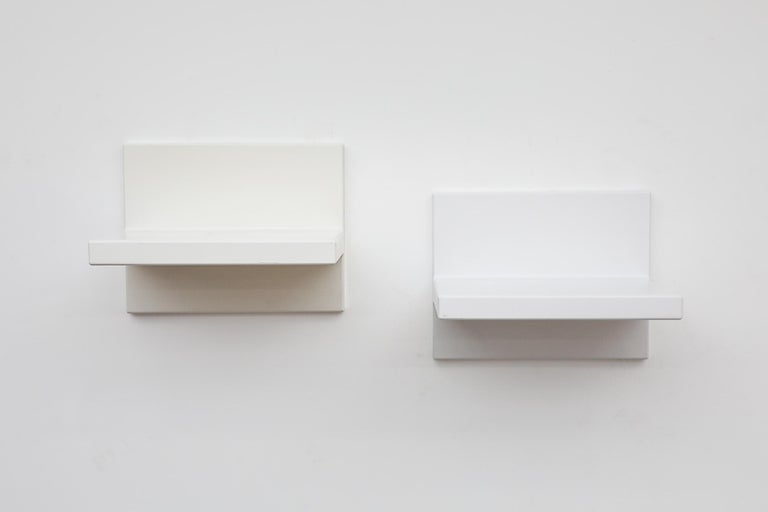 Set of 5 Kartell Inspired White Floating Molded Acrylic Wall Shelves ...