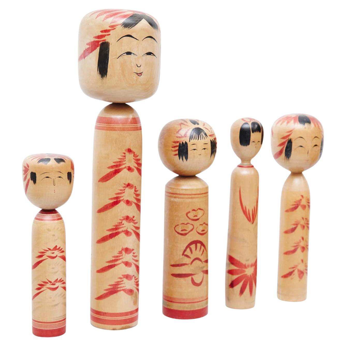 Set of 2 "Kokeshi" Dolls For Sale at 1stDibs
