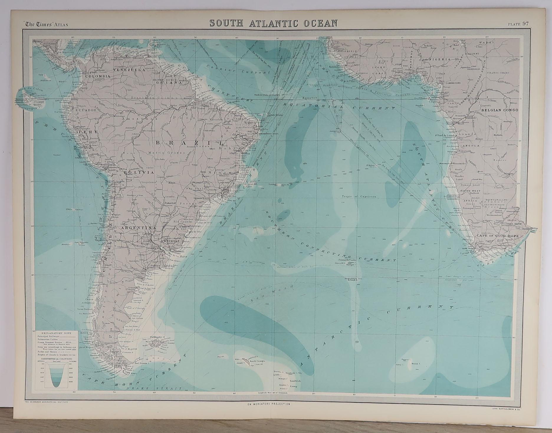 Set of 5 Large Original Vintage Sea Charts at 1stDibs