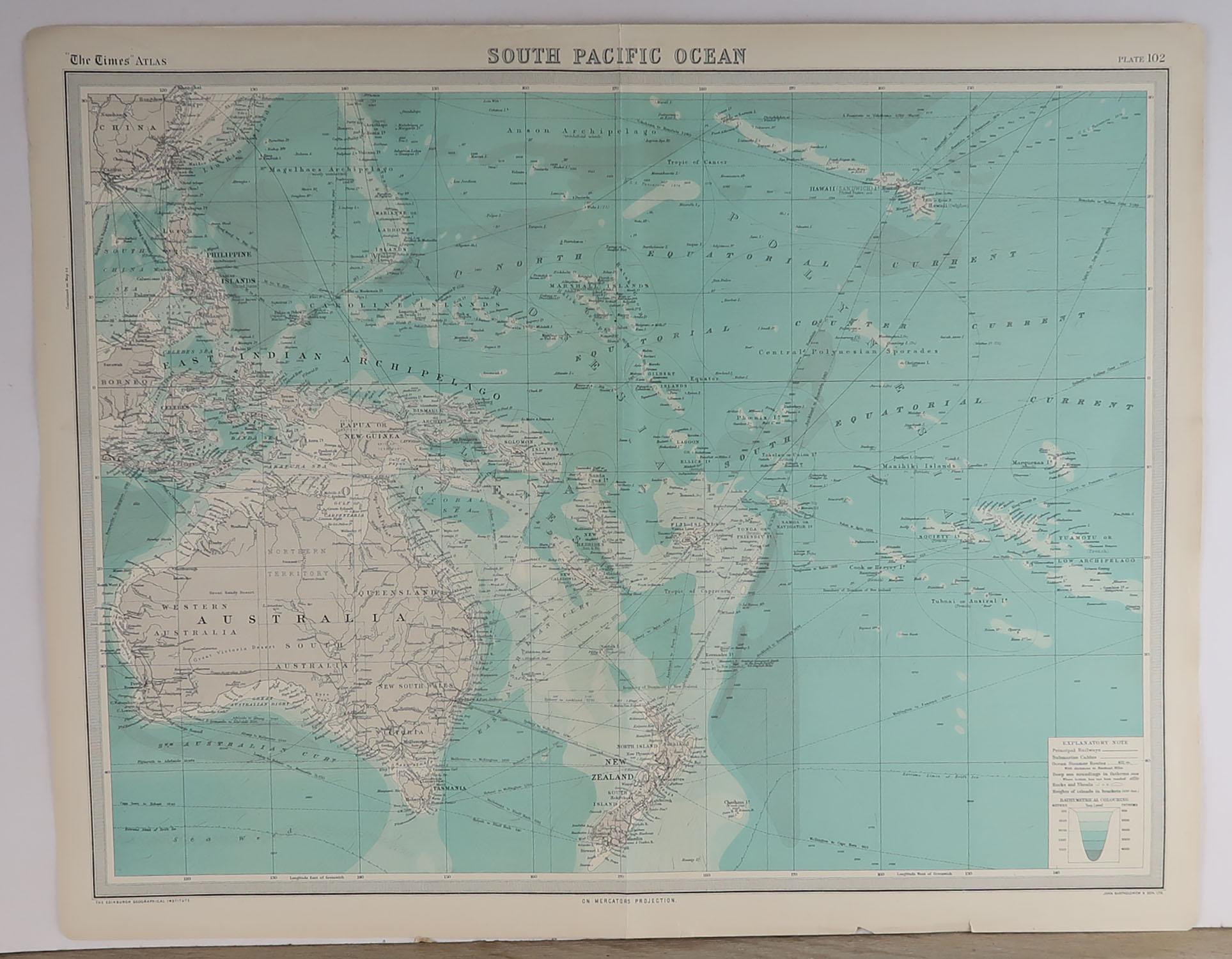 Set of 5 Large Original Vintage Sea Charts at 1stDibs