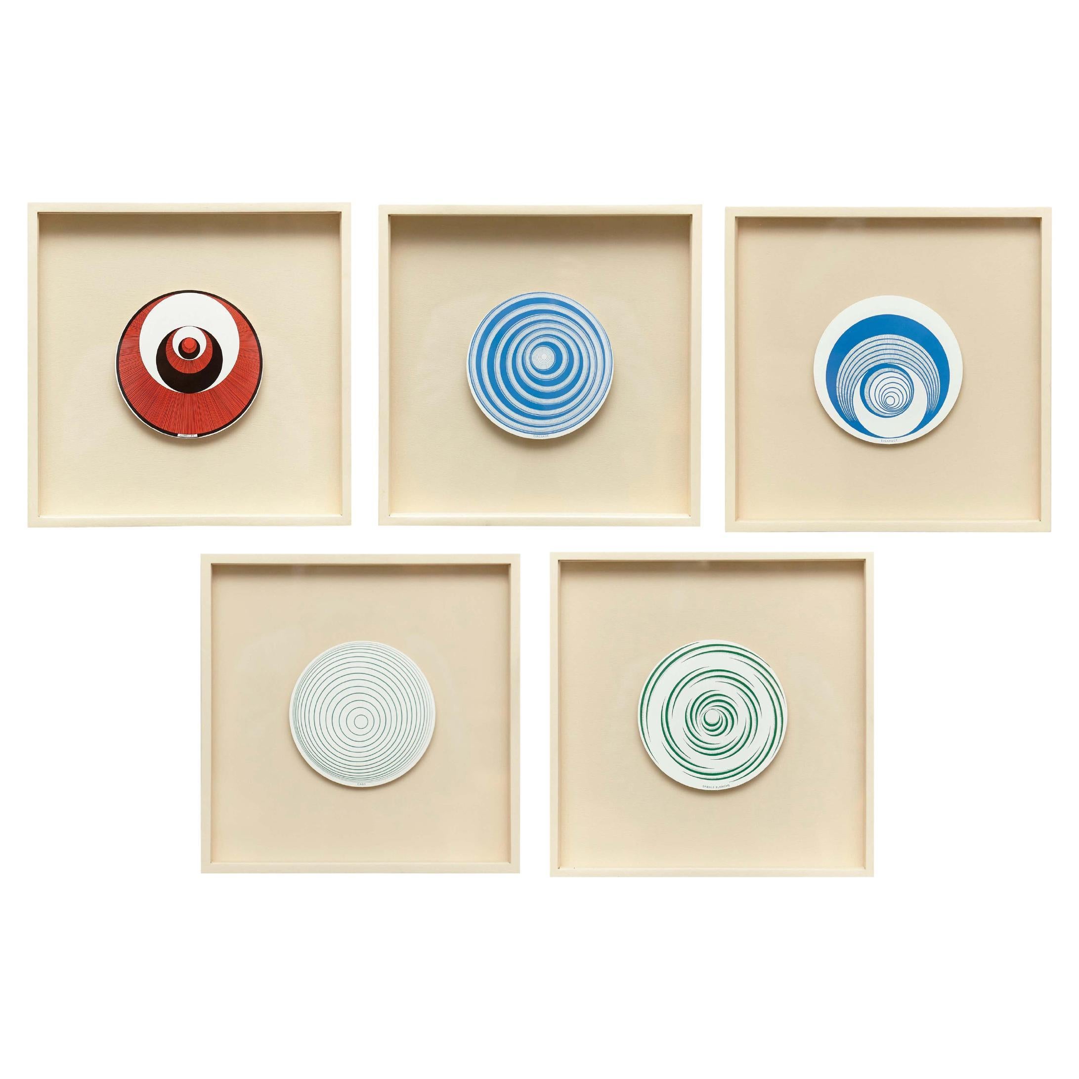 Set of 5 Marcel Duchamp Rotorelief Konig Series 133, 1987 For Sale at ...