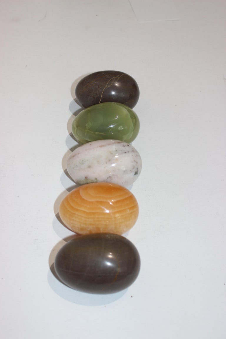 Set of 5 Natural Marble Eggs For Sale at 1stDibs