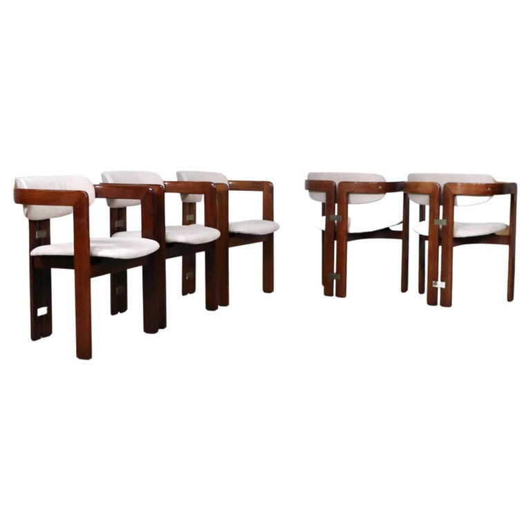 Set of 5 Pamplona Dining Chairs by Augusto Savini for Pozzi, Italy ...