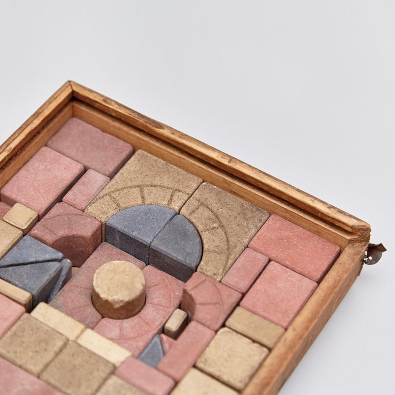 Set of 5 Richters German Anchor Stone Blocks Building Toys Germany 1900 ...
