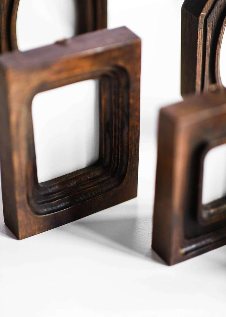 Set of 5 Small Wooden Frames Made in Various Sizes and Shape For Sale ...