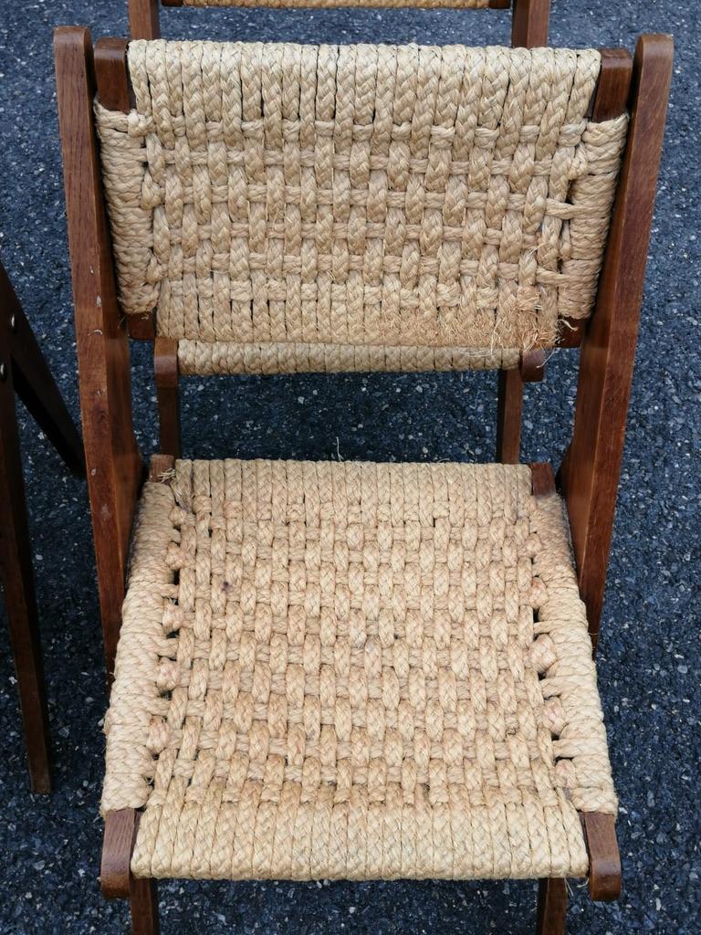 Set of 5 Solid Brazilian Wood and Rope by José Zanine Caldas, ca, 1950s ...