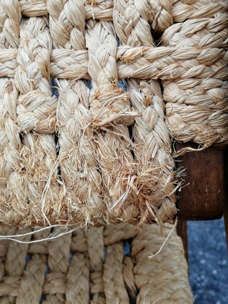 Set of 5 Solid Brazilian Wood and Rope by José Zanine Caldas, ca, 1950s ...