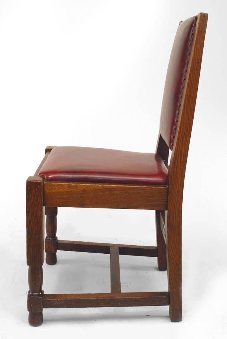 Set of 6 American Mission Oak Side Chairs For Sale at 1stDibs