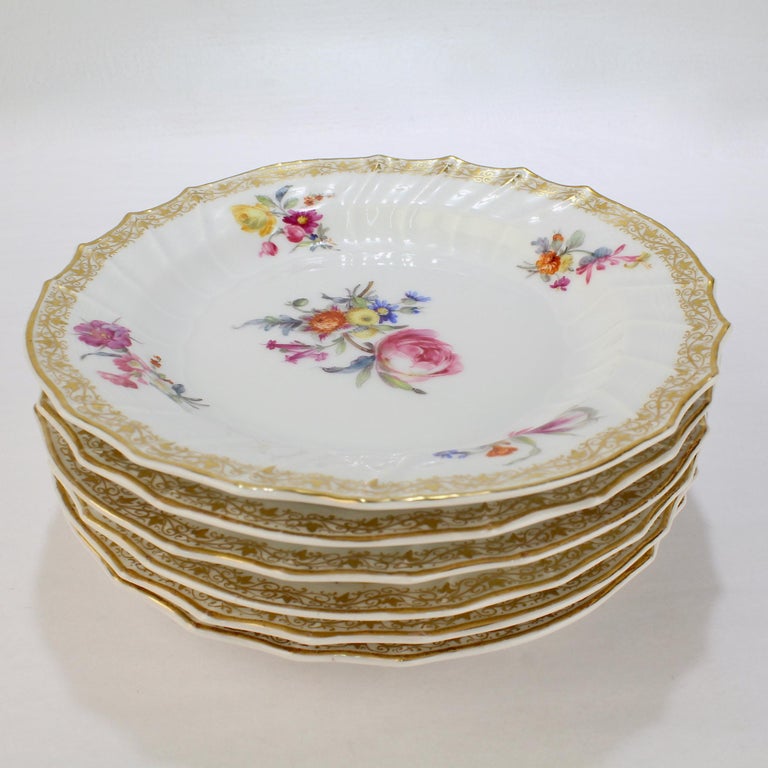 Set of 6 Antique Kpm Royal Berlin Cake or Dessert Plates with Deutsche ...