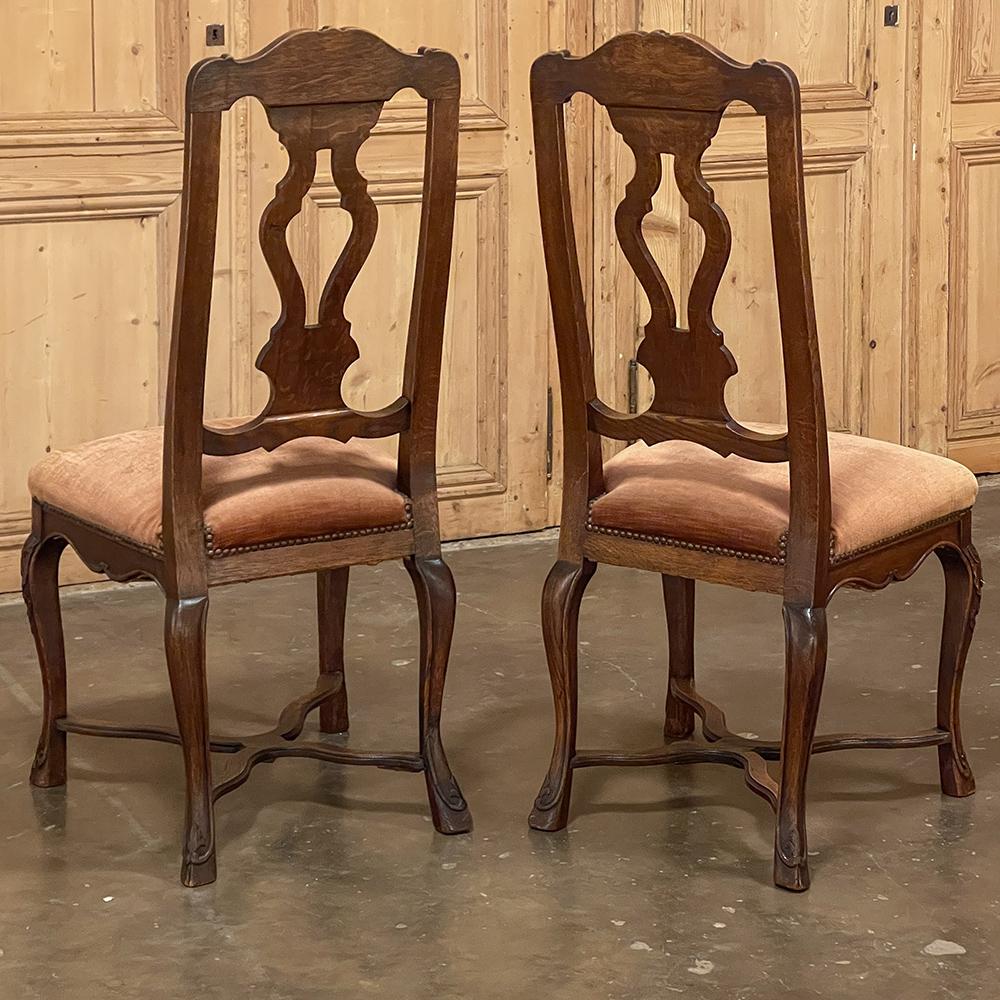 Set of 6 Antique Liegoise Louis XIV Dining Chairs For Sale at 1stDibs