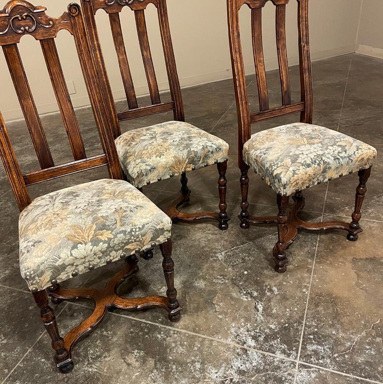 Set of 6 Antique Liegoise Louis XIV Dining Chairs For Sale at 1stDibs