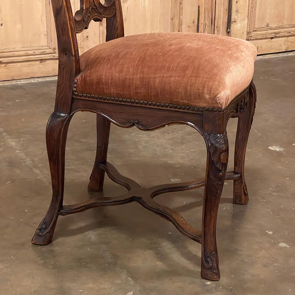 Set of 6 Antique Liegoise Louis XIV Dining Chairs For Sale at 1stDibs