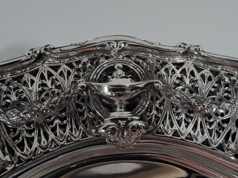 Set of 6 Antique Shreve Adam Sterling Silver Service Dinner Plates For ...