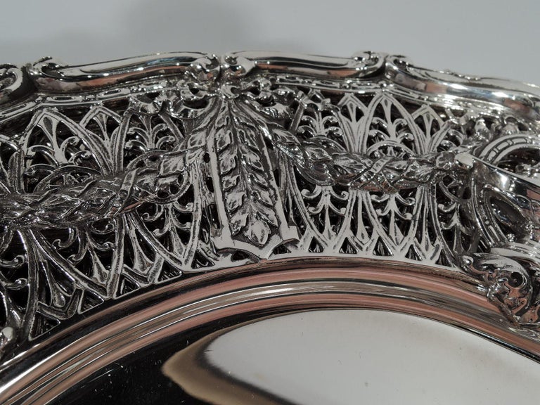 Set of 6 Antique Shreve Adam Sterling Silver Service Dinner Plates For ...