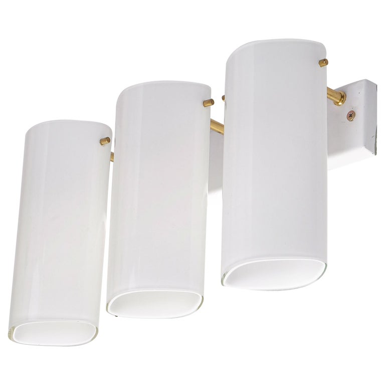 Set of 6 "Ark" Wall Lamps by Gert Nyström, Fagerhults, Sweden, 1960s ...