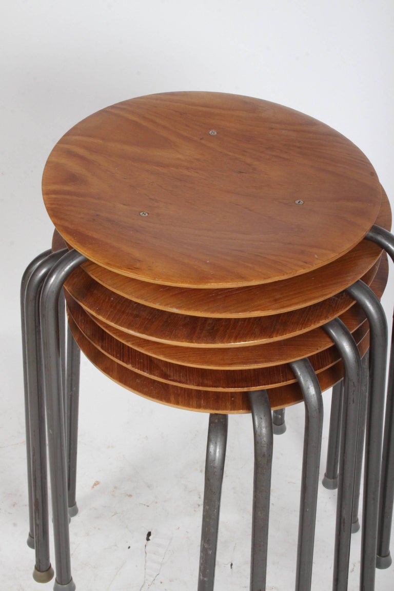 Set of Six Arne Jacobsen Dot Stacking Stools or Tables at 1stDibs ...