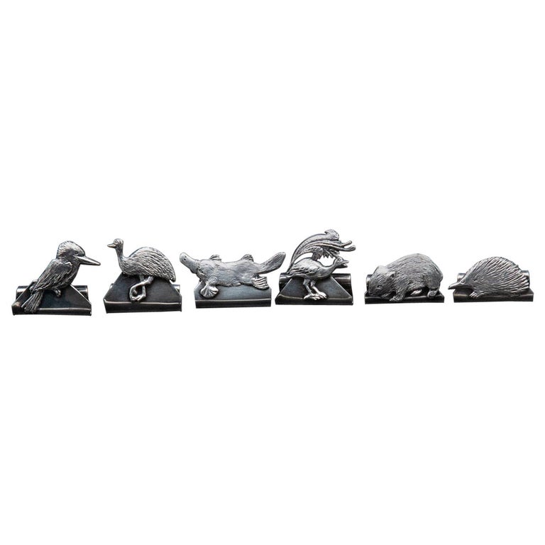 Set of 6 Australian Animal Place Card Holders at 1stDibs