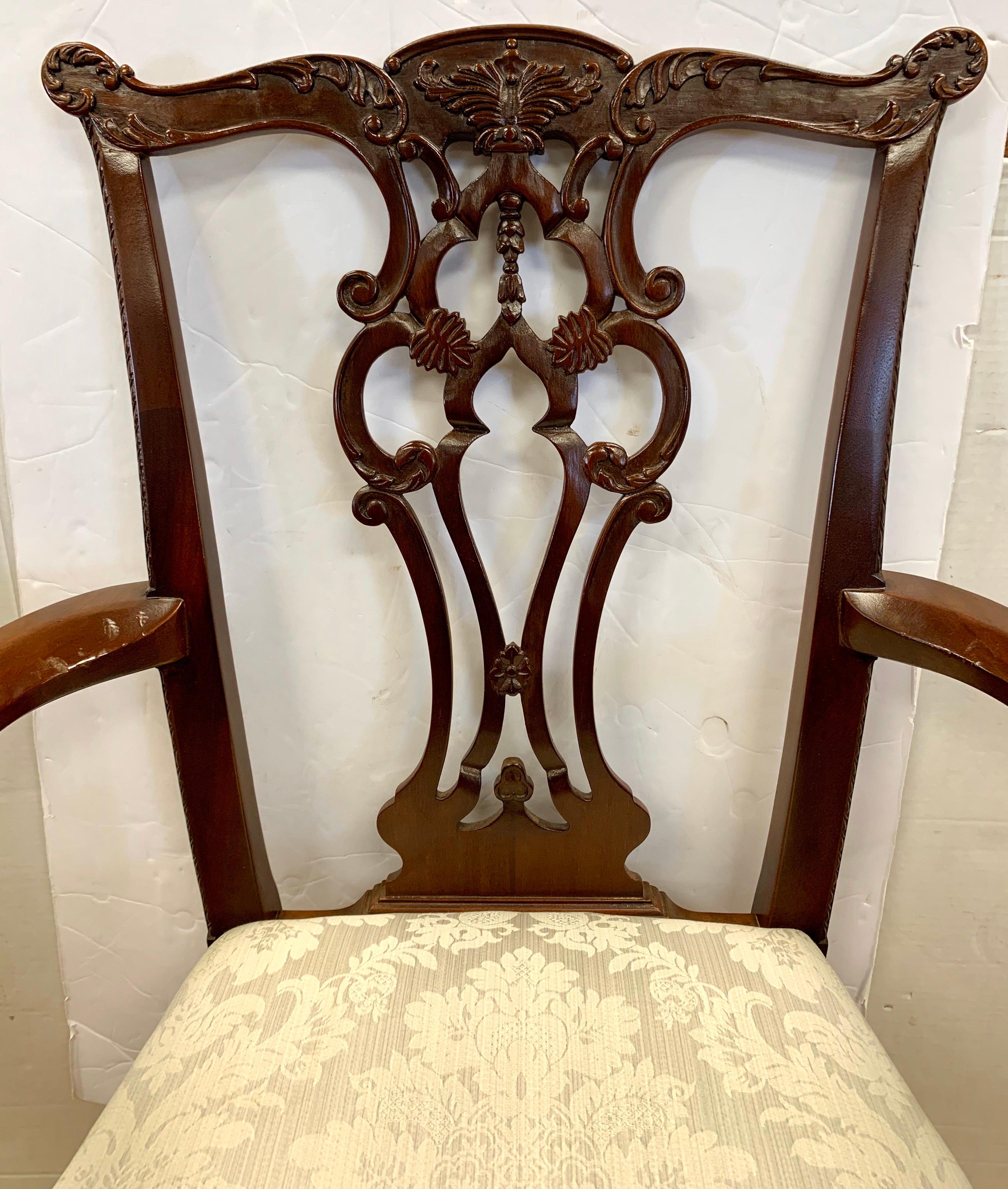 Set of 6 Carved Mahogany Chippendale Dining Chairs at 1stDibs ...
