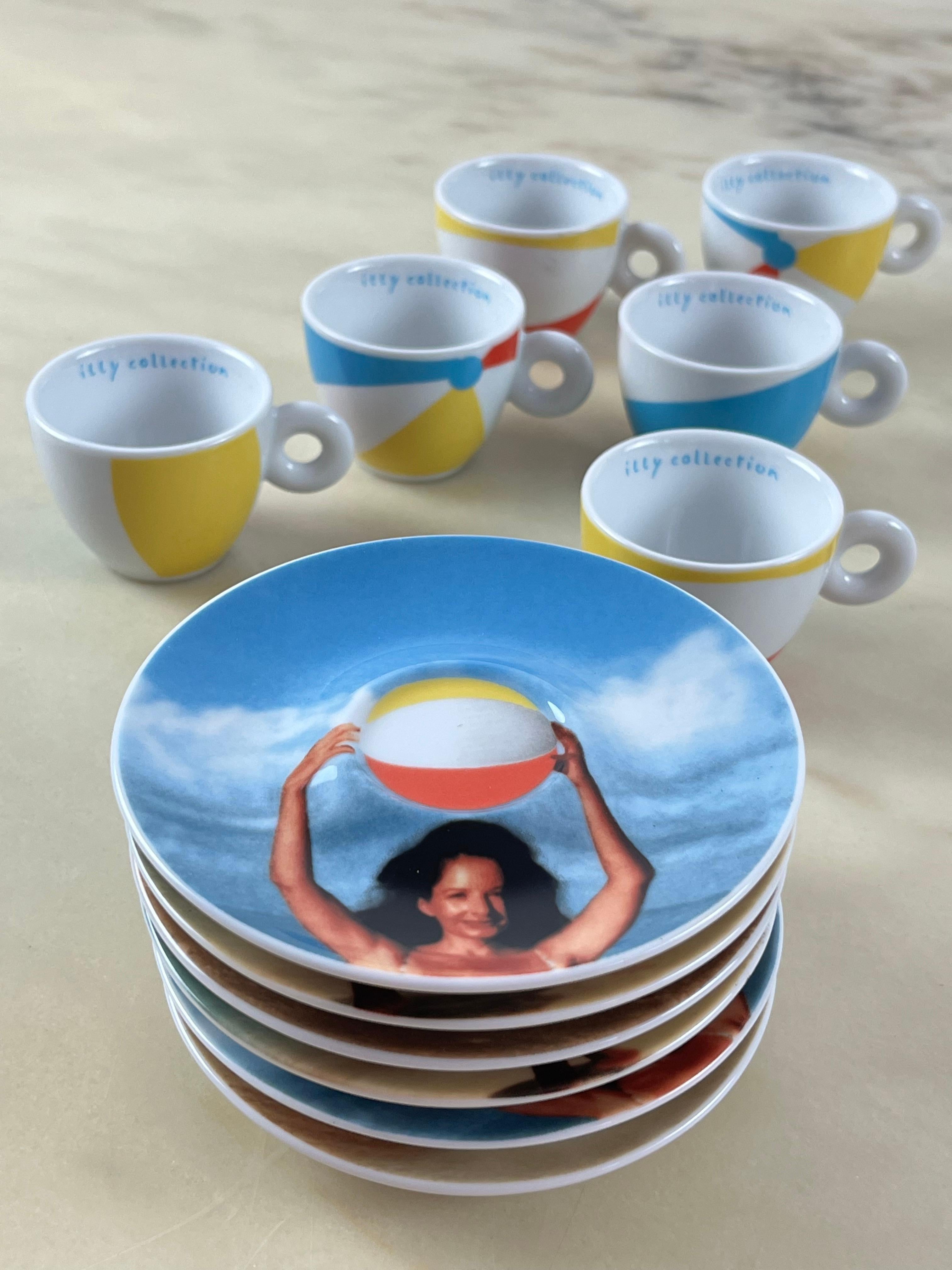 Set of 6 Coffee Cups Illy Collection 2002 Marina Abramovic For Sale at ...