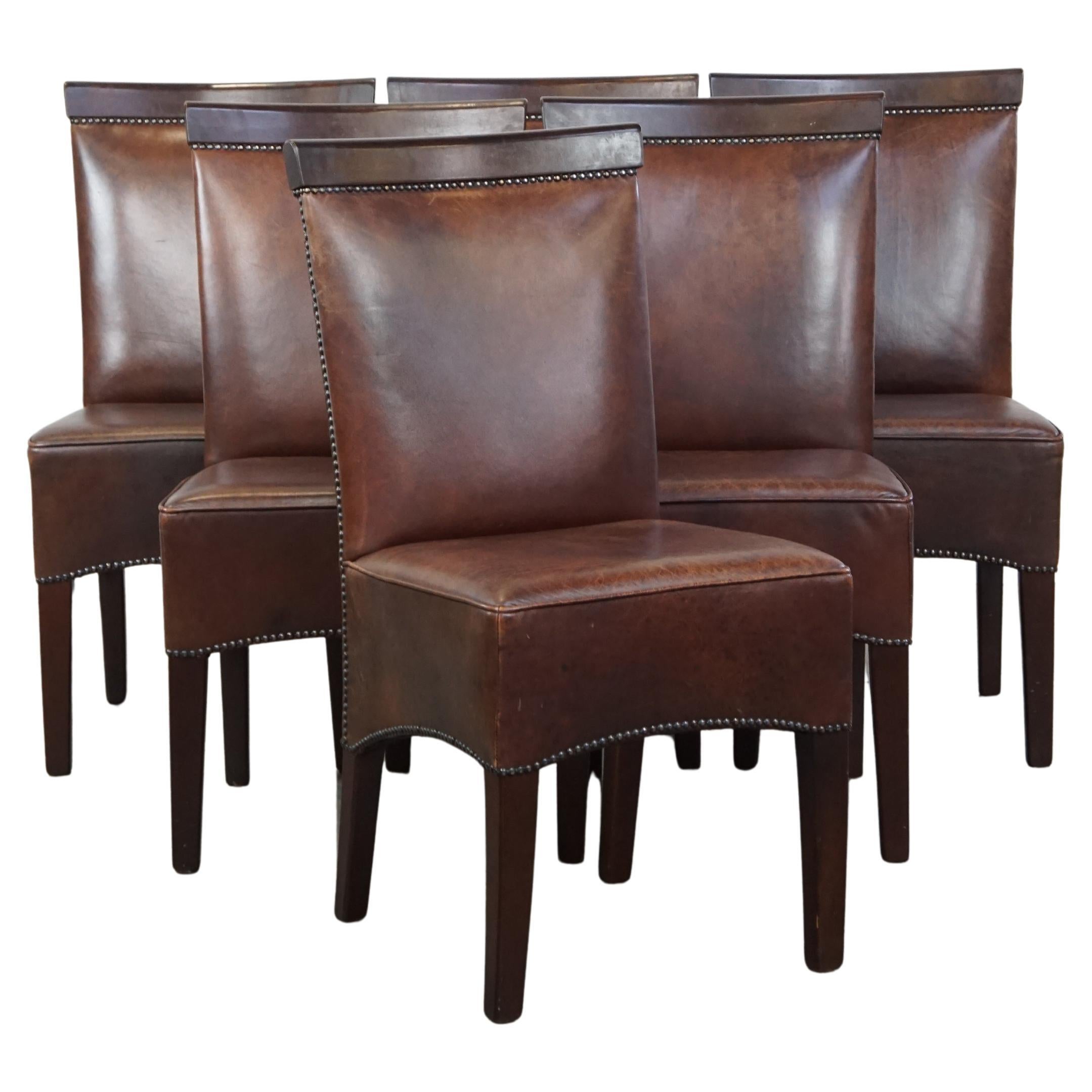 Set of 2 stately, luxurious, English style cowhide dining room chairs ...