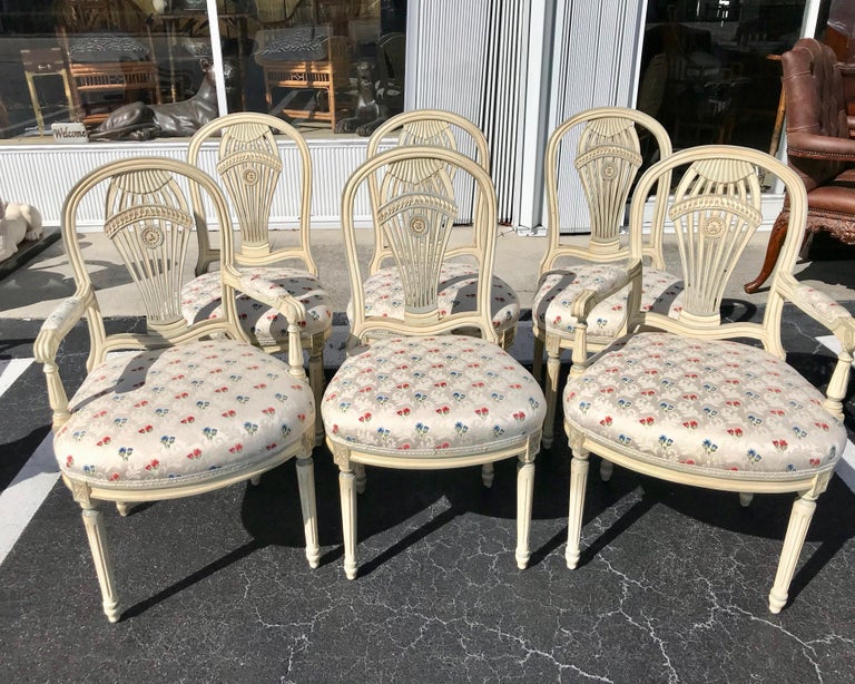 Set of 6 Continental Ballon Back Chairs at 1stDibs