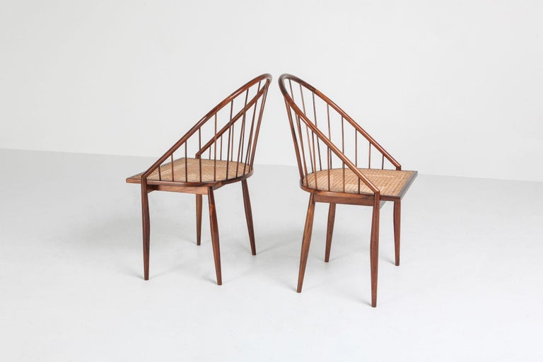 Set of 6 Curva Dining Chairs by Joaquim Tenreiro For Sale at 1stDibs
