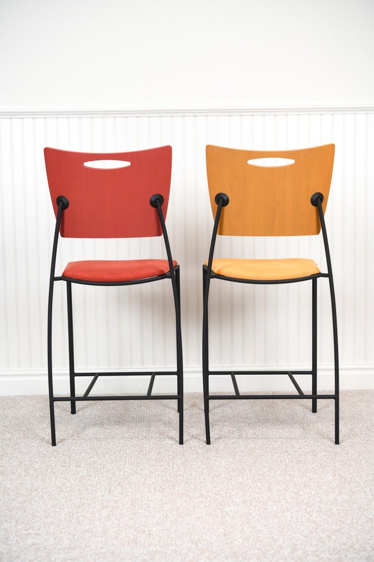 Set of '6' Dakota Jackson Postmodern Bar Stools For Sale at 1stDibs