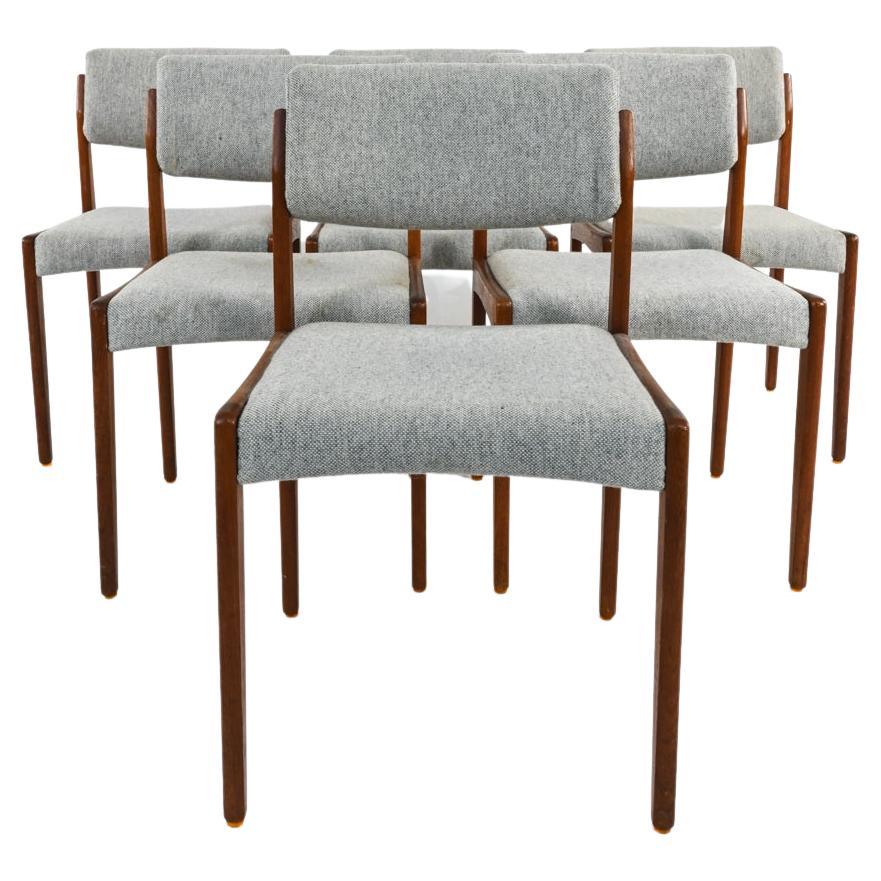 Set of 4 Mid-Century Danish Modern D-Scan Teak Side Dining Chairs at ...