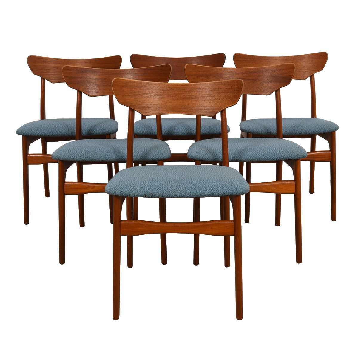 6 Hand Carved Thai Oriental Teak Wood Dining Chairs with Dancing Female ...