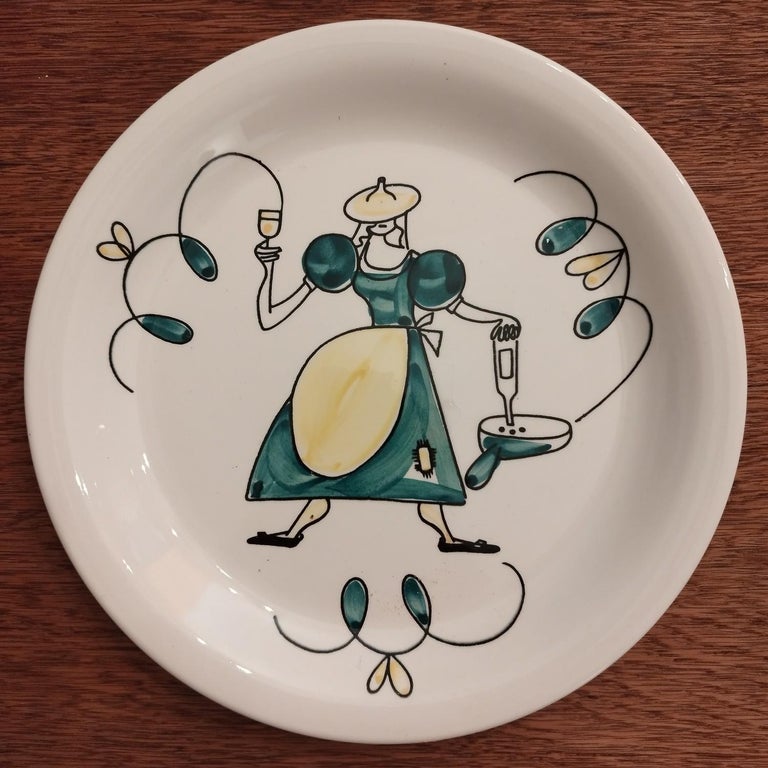 Set of 6 Dessert Plates, 1950's Norway For Sale at 1stDibs