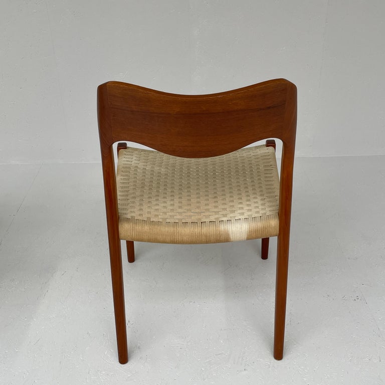 Set of 6 Dining Chairs ‘Model 75’ Designed by Niels Otto Moller for J.L ...