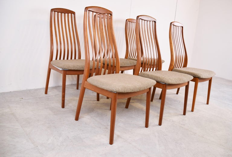 Set of 6 Dining Chairs, Model EVA by Niels Kofoed, Denmark For Sale at ...
