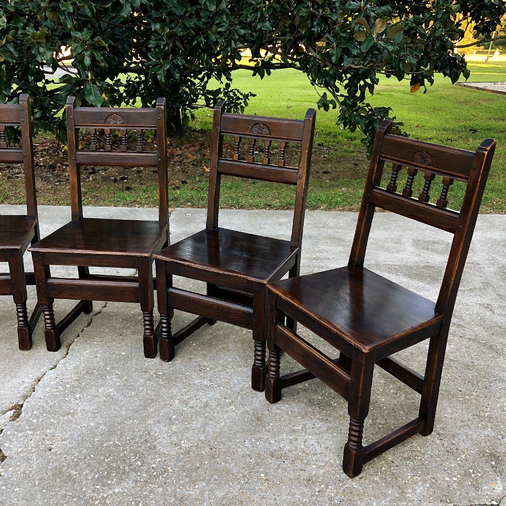 Set of 6 English Country Dining Chairs at 1stDibs