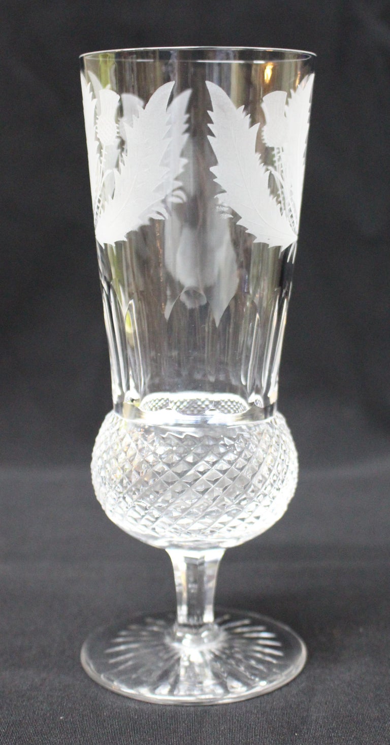 Set of 6 Fine Vintage Edinburgh Crystal Thistle Pattern Champagne ...