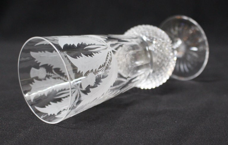 Set of 6 Fine Vintage Edinburgh Crystal Thistle Pattern Champagne ...