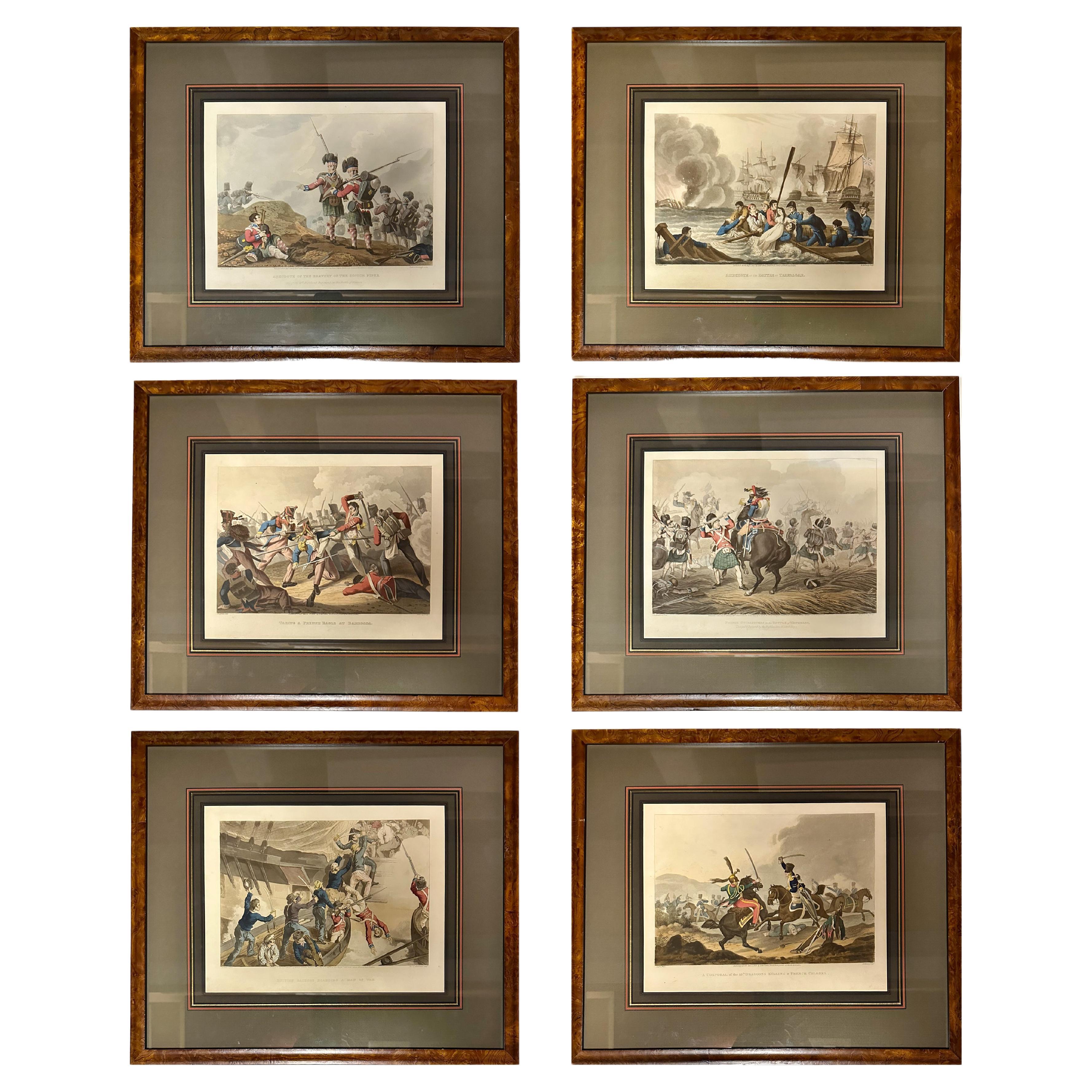 Set of 6 Framed Battle Prints of the Napoleonic War, Britain's Defeat ...