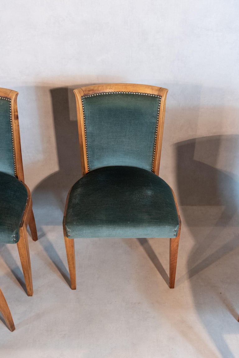 Set of 6 French Art Deco Chairs For Sale at 1stDibs