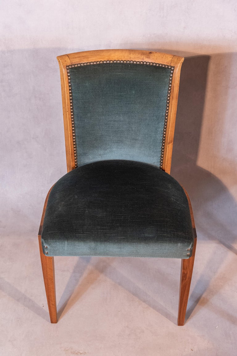 Set of 6 French Art Deco Chairs For Sale at 1stDibs