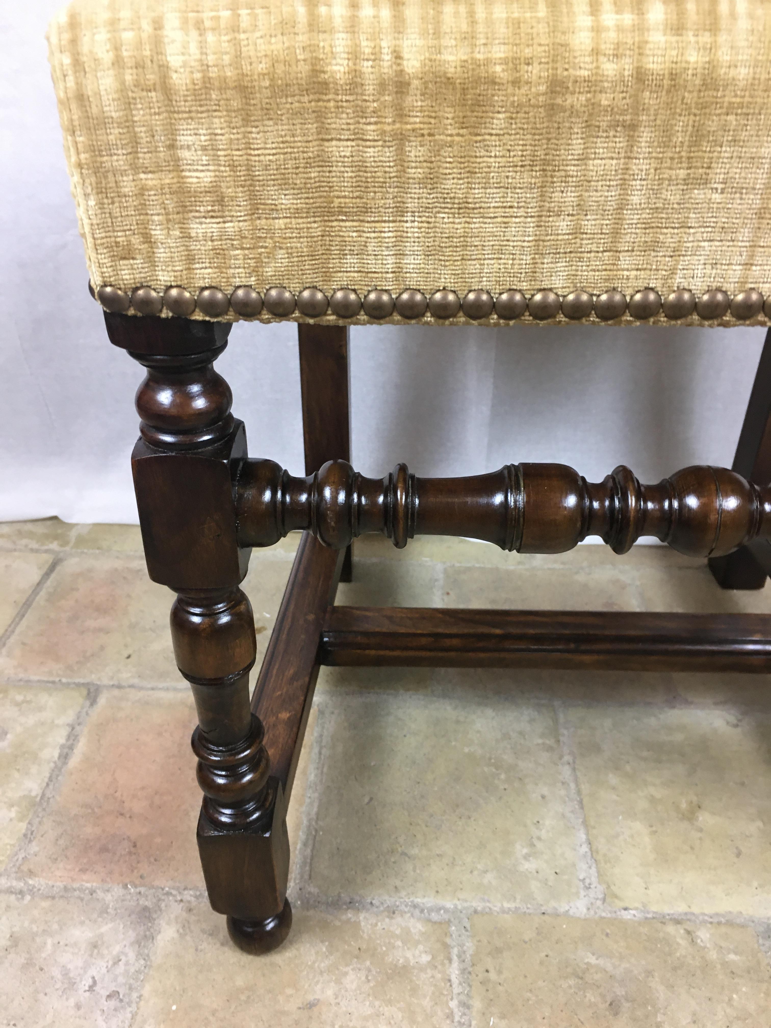 Set of 6 French Louis XIII Style Dining Chairs For Sale at 1stDibs