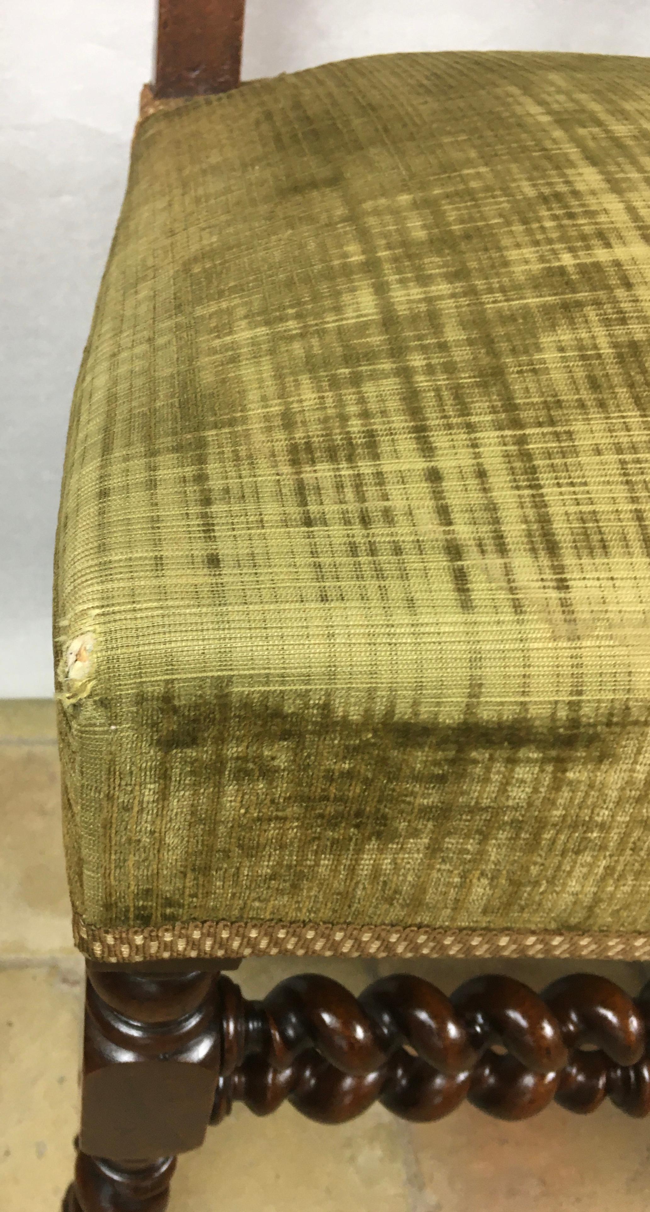 Set of 6 French Louis XIII Style Dining Chairs For Sale at 1stDibs