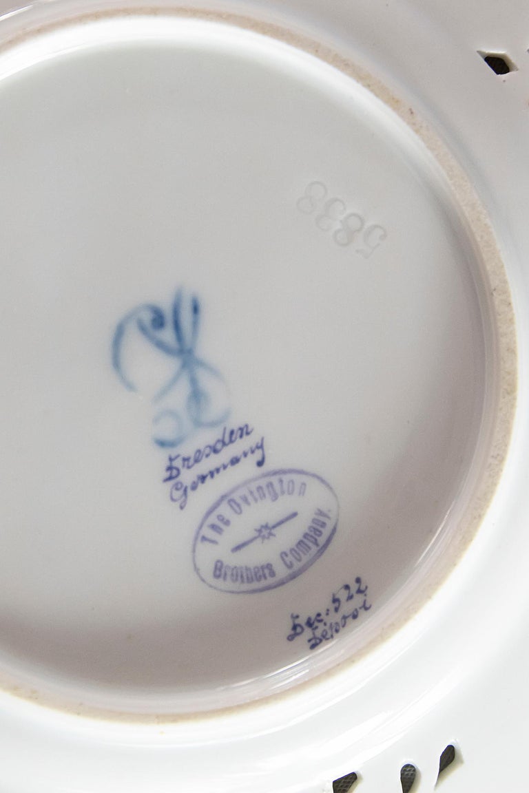 Set of 6 German Porcelain Hand Painted Plates at 1stDibs