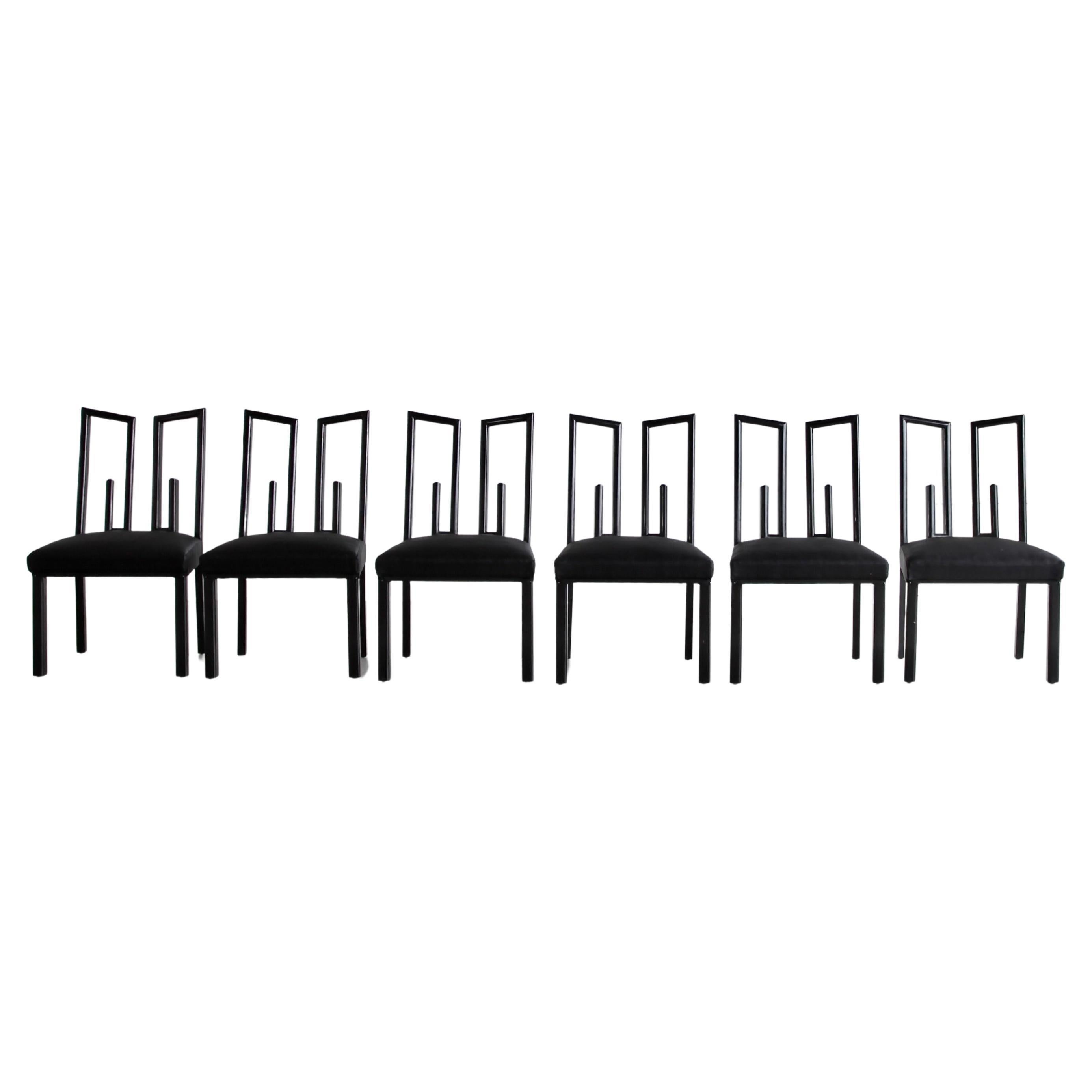 Six Mid-Century Greek Key Chairs at 1stDibs