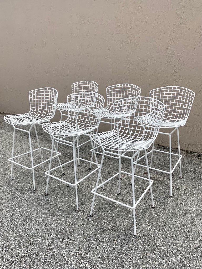 Set of 6 Harry Bertoia Bar Stools for Knoll For Sale at 1stDibs | knoll ...