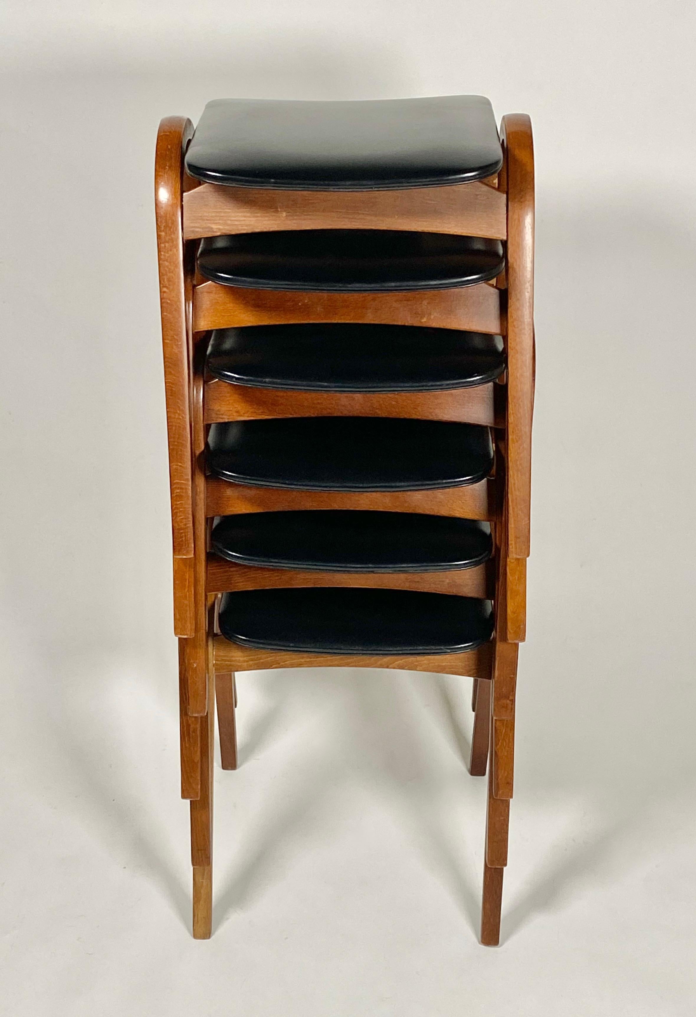 Set of 6 Isamu Kenmochi Stacking Stools Japanese Design at 1stDibs